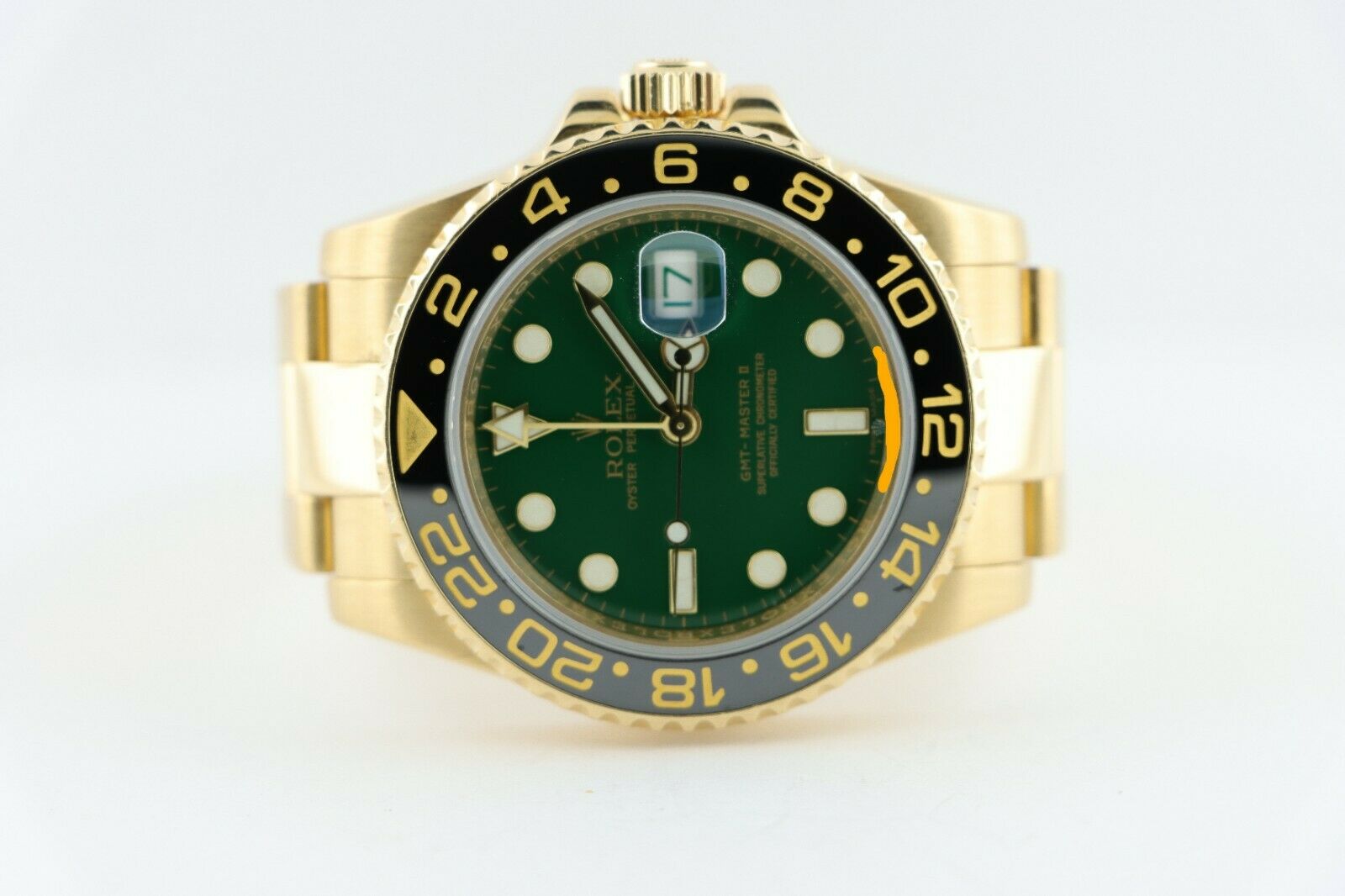 Rolex Gmt Master Ii Gold Green Face